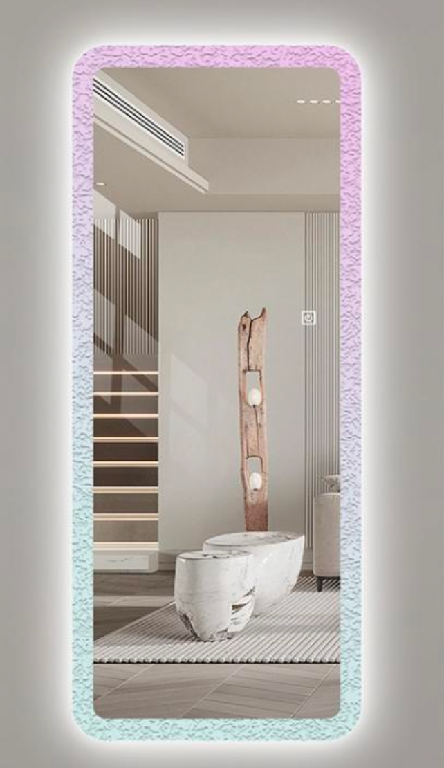 LED Ombre Glow Rounded Rectangle Acrylic Full Length Mirror – Hans and Alice