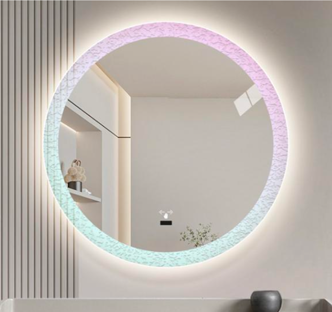 LED Ombre Glow Full Circle Front Light Acrylic Mirror – Hans and Alice